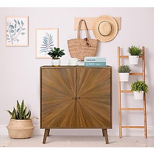 ZYBT Accent Sideboard Buffet Cabinet, Storage Cabinet with Crafted Door, Modern Dresser Cupboard, Mid Century Farmhouse Console Table Wood Bar Cabinet for Kitchen, Hallway, Living Room, Dining Room