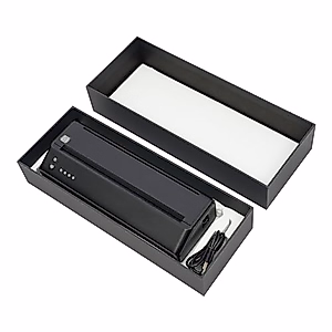 Kathring Portable Printer, 5V 2A USB/Bluetooth Wireless Thermal Printer Monochrome Portable Printer for Standard A4 Transfer Paper, Black