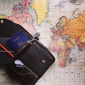 Handmade Premium Leather Hip Bag ** The Burn Notice Bag ** (S/M (24" - 41"), Dark Brown)