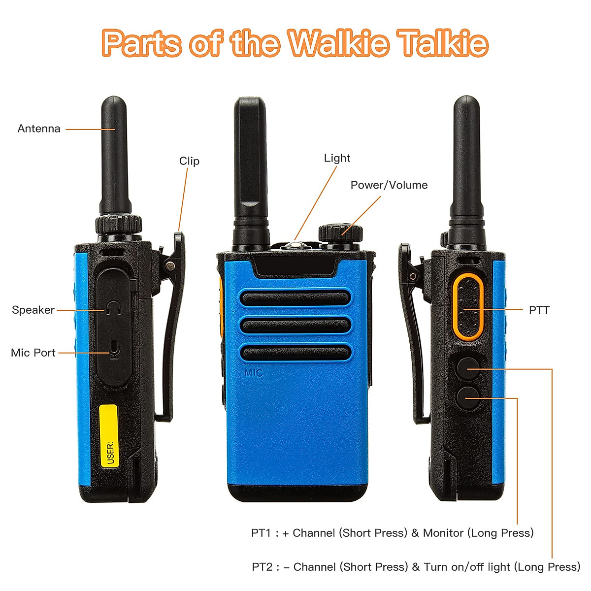 CallToU Wireless Intercom for Home,Caregiver Walkie Talkies for Seniors/Elderly/Patient/Disabled,2 Way Radio Intercom System Long Range for Outdoor with Activities Flashlight