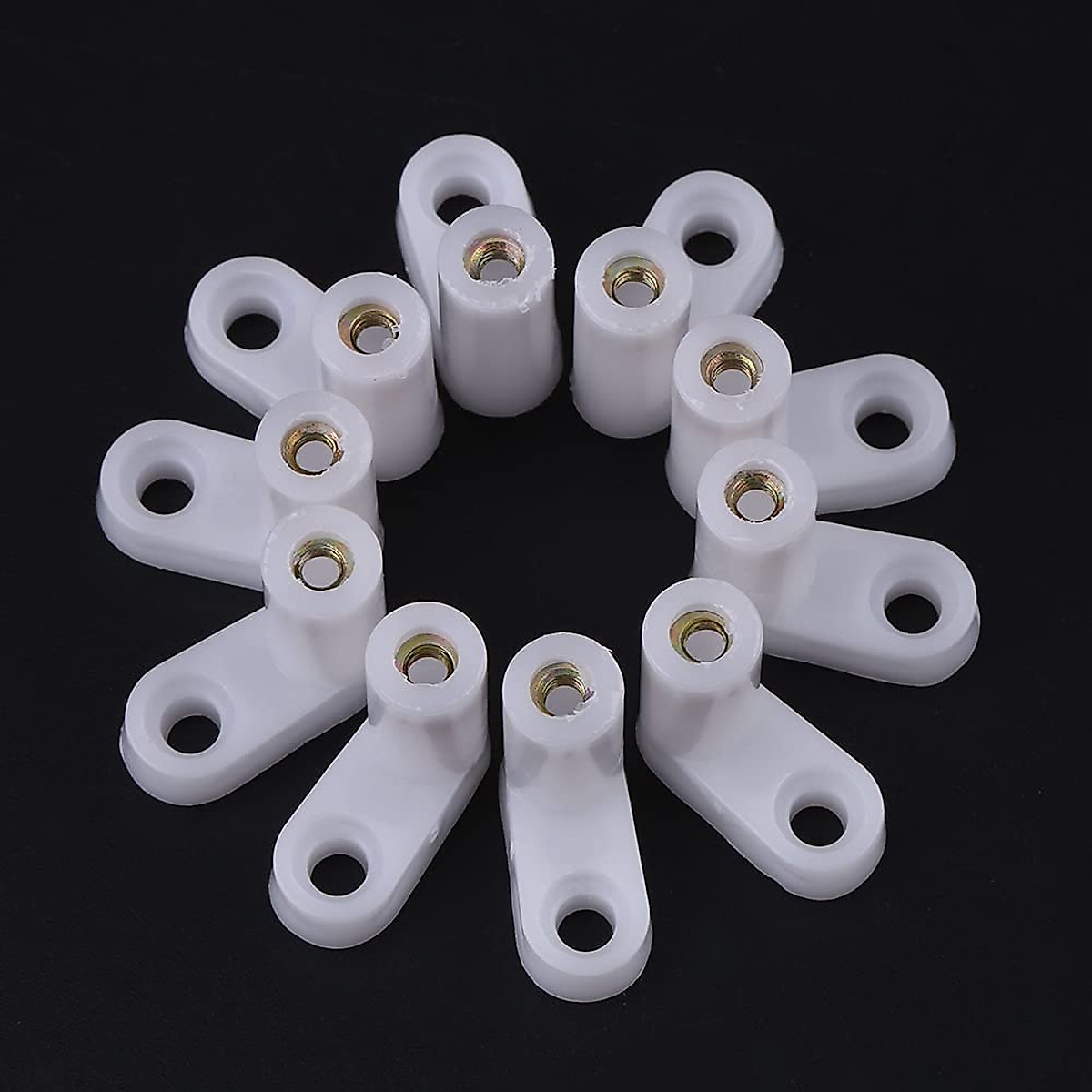 Crazy Sales Arcade Gaming, Plastic White Plastic Feet Steel 100pcs Mounting Feet, for Arcade Home Arcade Gaming Board Fixing Gaming Board