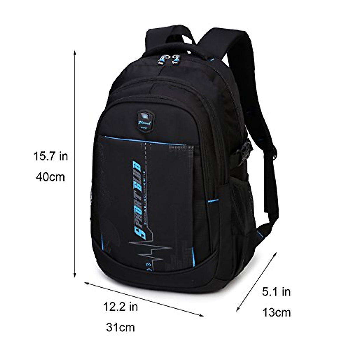 Goldwheat School Backpacks Student Bookbag Casual Shoulder Daypack Travel Back Pack for Teen Boys