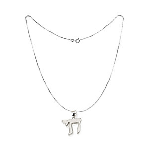 925 Sterling Silver Chai Pendant Charm For Protection
