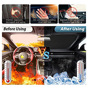 SKTU 2024 2025 Supra Front Windshield Sunshade for 2020 2021 2022 2023 2024 2025 Toyota GR Supra Windshield Sun Shade Foldable for Blocks UV Rays and Blocks Heat and Sun Keeps Vehicle Cool