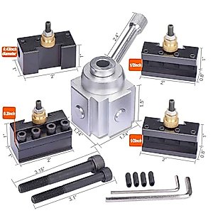 JWGJW 120034 Tooling Package Mini Lathe Quick Change Tool Post & Holders Multifid Tool Holder