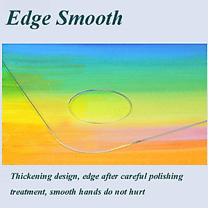 Acrylic Artist Paint Palette 11.8 x 7.9 inches Clear Oval Non-Stick Oil Paint Palette Mixing Transparent Easy Clean Art Paint Pallet (11.8 x 8 inch/2 PCS) (M)