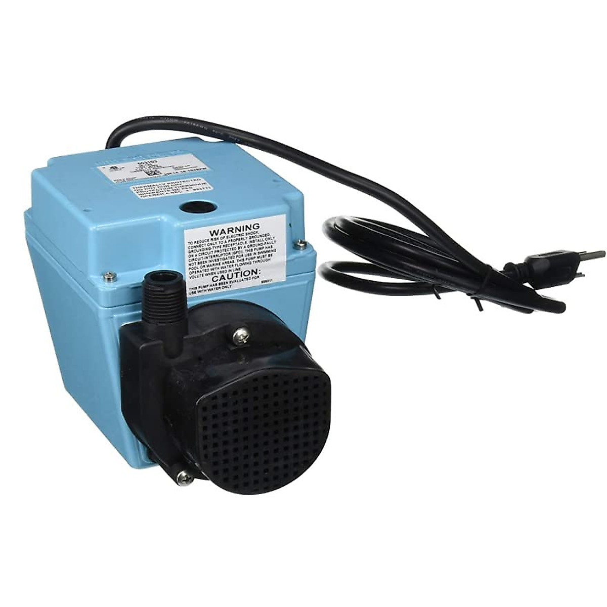 Little Giant 3E-12N, 115-Volt, 1/15 HP 500 GPH Oil-filled Direct Drive In-Line or Submersible Pump with 6-ft. Cord, Blue, 503103
