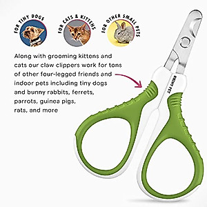 Pet Nail Clippers for Small Animals - Best Cat Nail Clippers & Claw Trimmer for Home Grooming Kit - Professional Grooming Tool for Tiny Dog Cat Bunny Rabbit Bird Puppy Kitten Ferret - Ebook Guide