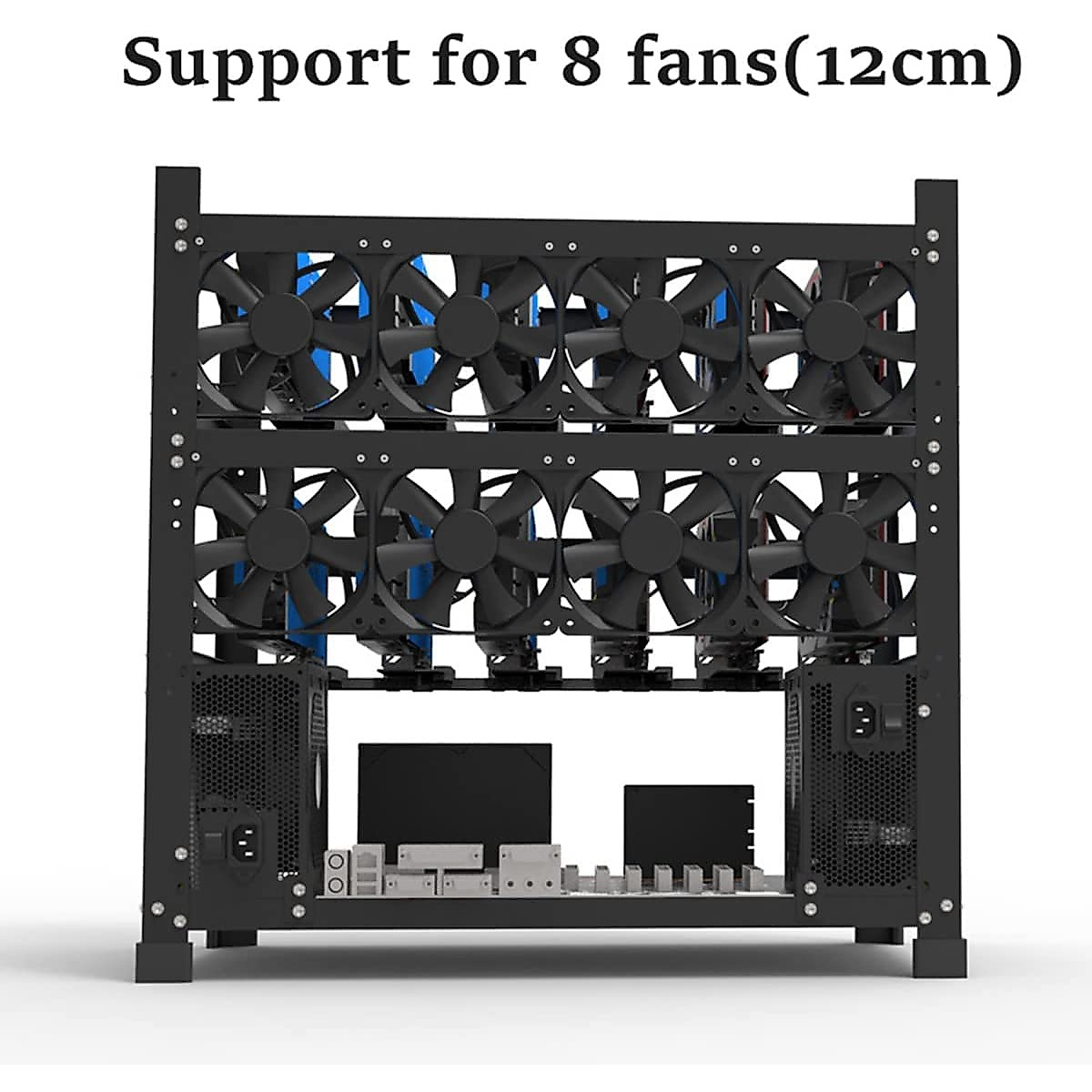 XIANXIAN Mining Rig Frame 12 GPU, Open Air Mining Rig Frame Mining Case Rack Motherboard Bracket Computer Case Support to Dual