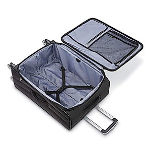 Samsonite Ascella X Softside Expandable Luggage with Spinners, Black, Checked-Large 29-Inch