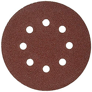 LINE10 Tools 100 Pack Sanding Discs, 40 Grit, 5 inch, 8 Holes, Hook and Loop Backing for Orbital Sanders