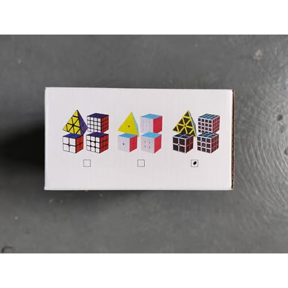 Vdealen Speed Cube Set, Puzzle Cube Bundle of 2x2x2 3x3x3 4x4x4 Pyramid Magic Cube Set, Birthday Party Christmas Stocking Stuffers Gift for Kids Teens Adults(Carbon Fiber Sticker)