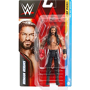 Mattel WWE Elite Collection Top Picks Action Figure, Roman Reigns 6-inch Collectible with 10 Articulation Points & Life-Like Look