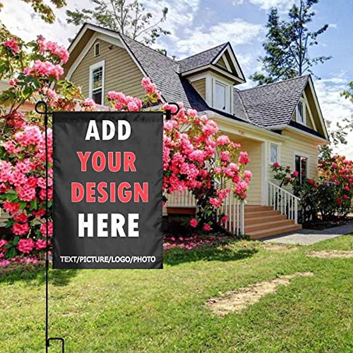 Personalized Garden Flag 12x18 Double Side for Outside, Custom Garden Flag Personalized Yard Flags for Outdoors with Picture and Name, Design Your Own Photo Text Logo