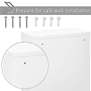 kleankin Steel Wall Mount Medicine Cabinet 3 Tier Emergency Box for Bathroom Kitchen, Lockable with 2 Keys, White