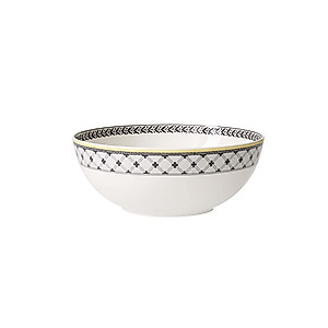 Villeroy & Boch Audun Ferme Salad Bowl, 7.75 in, White/Gray