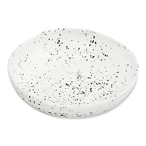 roro Handcrafted 7" Ceramic Bowls - Set of 2 | Speckled Egg White Stoneware Design | Ideal for Soup, Salad, Cereal, Pasta | Dining & Entertaining Decor | Artisan Crafted Kitchenware