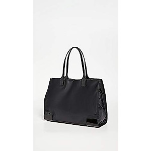 Tory Burch Women's Ella Patent Tote, Black, One Size