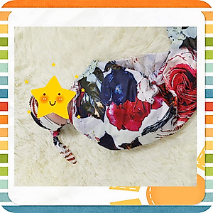 SUFEINI 4 in 1 Swaddle Blanket Set 32×32 inch Girl Boy Unisex Neutral Vintage Monthly Picture Blanket, Receiving Blanket with Bow Headband/Hat/Name Suggestion Cards Photo Props