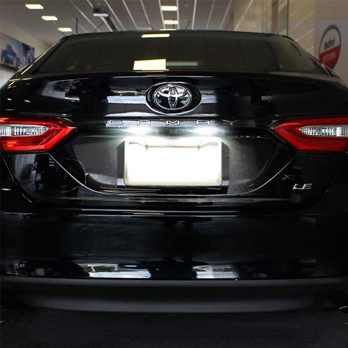 Gempro 2Pcs LED License Plate Light Lamp Assemly for Toyota Camry Yaris Highlander Prius C Avalon, Powered by 18SMD Xenon White LED Lights