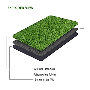 MAYSHINE Artificial Grass Door Mat Indoor/Outdoor Rug Green Turf Perfect for Multi-Purpose Home Entryway Scraper Doormat Dog Mats 24x35 inch