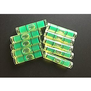 10 PCs D 8mm L 35mm Acrylic Bubble Spirit Level Vial 5/16" (D) x 1 3/8" (L)