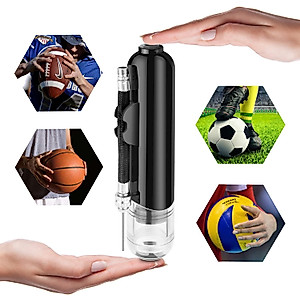 BROTOU Ball Pump & Bike Pump, Inflate Air Pump with 3 Needles, 2 Nozzles and 2 Bike Tire Valve Adapter Hand Pump Kit for Soccer Ball, Basketball, Volleyball, Balloons, Bikes
