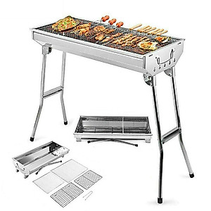 Alek...Shop Enjoy Cooking Party Friend Family Grilled Food Portable Charcoal Grill BBQ Outdoor Camping Grilling Barbecue Smoker Burner Patio Backyard Stove