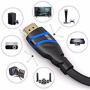 KabelDirekt – 8K HDMI Cable, HDMI 2.1 – 6ft – Certified HDMI Cable for PS5 and Xbox Series X/S – Developed in Germany (Ultra High Speed HDMI Cable for 8K@60Hz, PC/Console and Monitor/TV – Blue/Black)