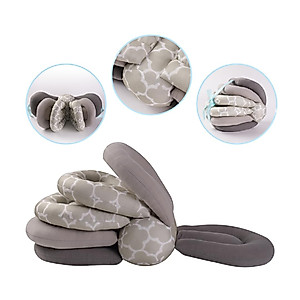 bodreamz Nursing Pillows for Breastfeeding, Butterfly Style Adjustable and Multi-Layer, Breastfeeding Pillows for Newborns Made of Composite Fiber and Cotton, Includes 3 Ultra-Soft Baby Towels