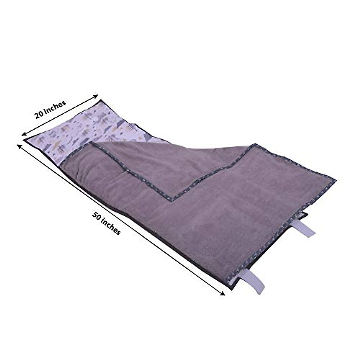 Bacati Woodlands Grey/Beige Neutral Cotton Nap Mat, Beige/Grey
