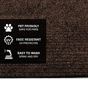 Prest-O-Fit 3-Pack 2-4066 Outrigger RV Step Rug Chocolate Brown 18 in. Wide