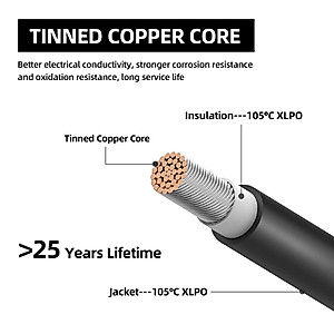 Maelorso XT60 Extension Cable to Solar Connector 10ft 12AWG Wire Solar Panel Cable for EFDELTA/River Portable Power Station Solar Generator