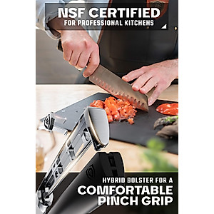 DALSTRONG Vanquish Series-24pc Stainless Steel Knife Set with Block and Kitchen Scissors-Forged High Carbon German Steel-Gift Knife Set w/POM Black Handle-NSF Certified