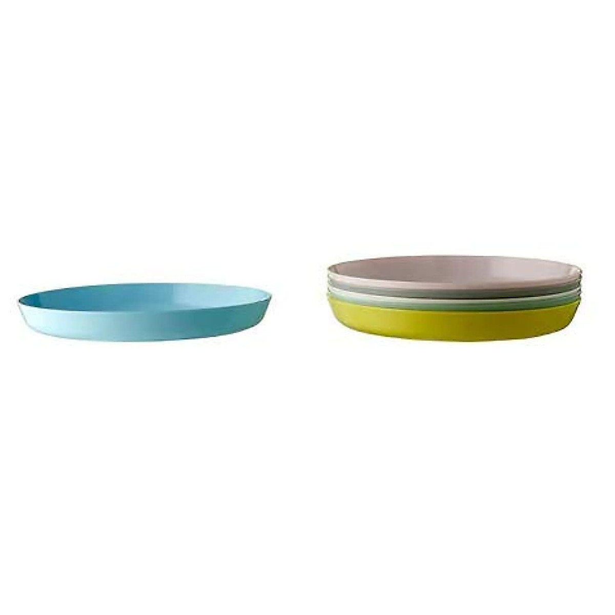 Ikea Plastic Plate - Pack of 12, Multicolour