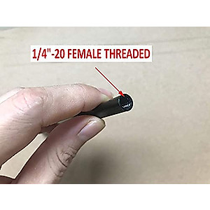 Metal Extension Rod Tripod Extension Tube Lightweight Pole Extender Accessory - with 1/4"-20 Female Threaded and 1/4"-20 Male Threaded for Tripod Stabilizer for Gopro DSLR & SLR Cameras