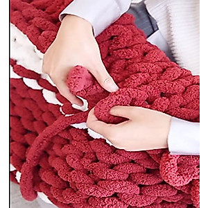 Bulky Chunky Arm Knitting Yarn Home Dec Yarn,Super Softee Thick Fluffy Jumbo Chenille Polyester Yarn for Blanket Pillows Home Décor Projects (Multi-autuam, 6 skeins / 3 lbs)