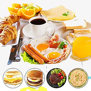 Egg Ring for Frying Eggs, Stainless Steel Egg Cooking Rings with Anti-scald Handle, Non-stick Egg Shaper Molds for Omelet, Breakfast Tool for Pancake, Sandwich Burger, Crumpet Ring–4 Different Shapes