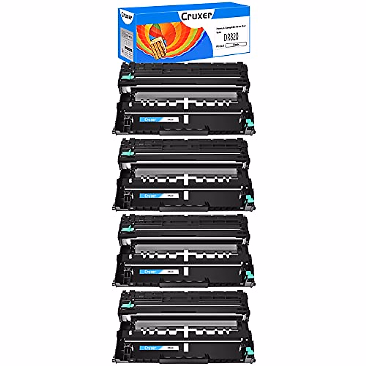 Cruxer Compatible Drum Unit Replacement for Brother DR820 DR-820 use for HL-L6200DW HL-L6250DW HL-L6300DW HL-L6400DW L5850DW MFC-L6750DW MFC-L6900DW DCP-L5650DN Printer (Black, 4-Pack)