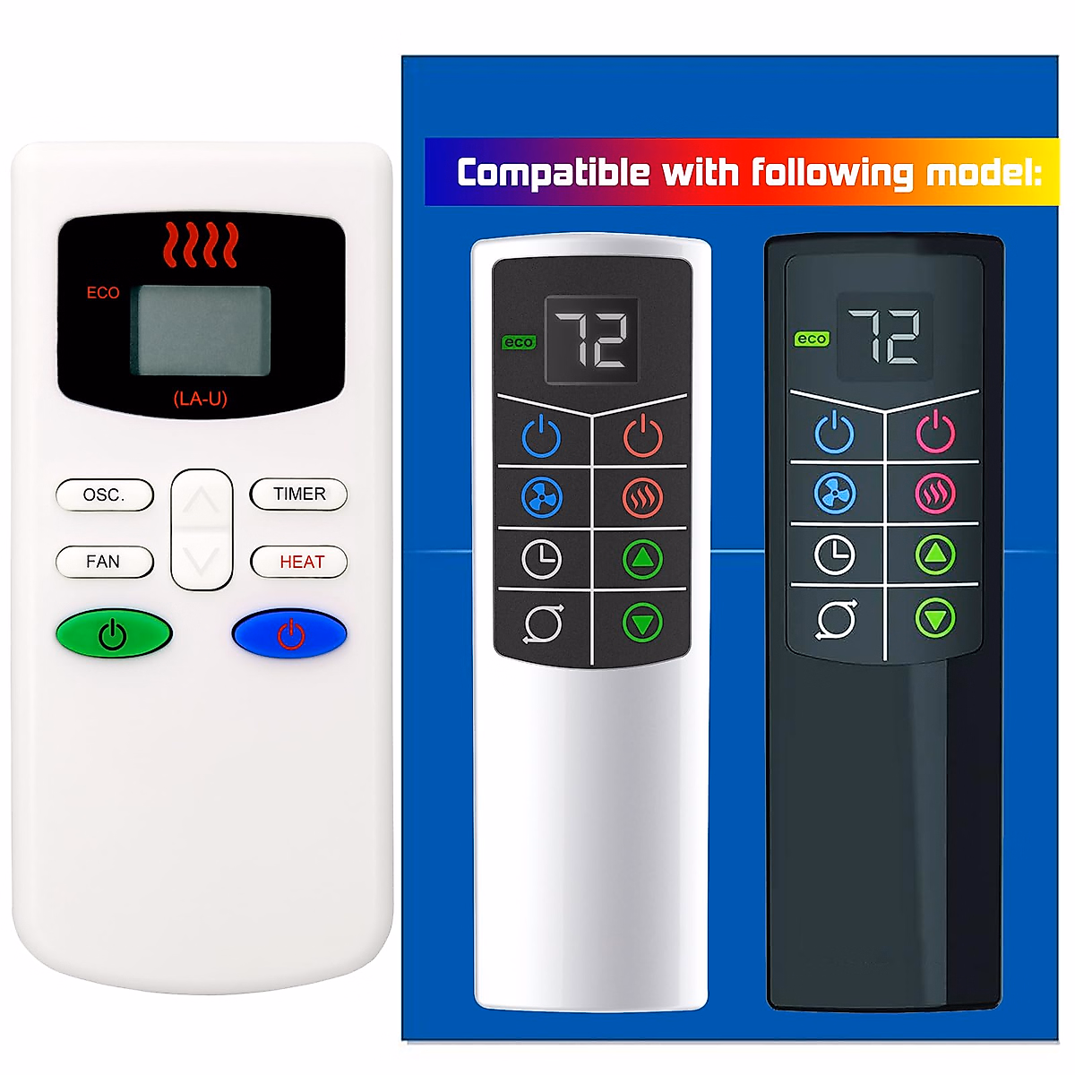 Replacement for Lasko Space Heater Remote Control 2033624A 2033624 FH515 FH610 FH620 FH500 Tower Fan