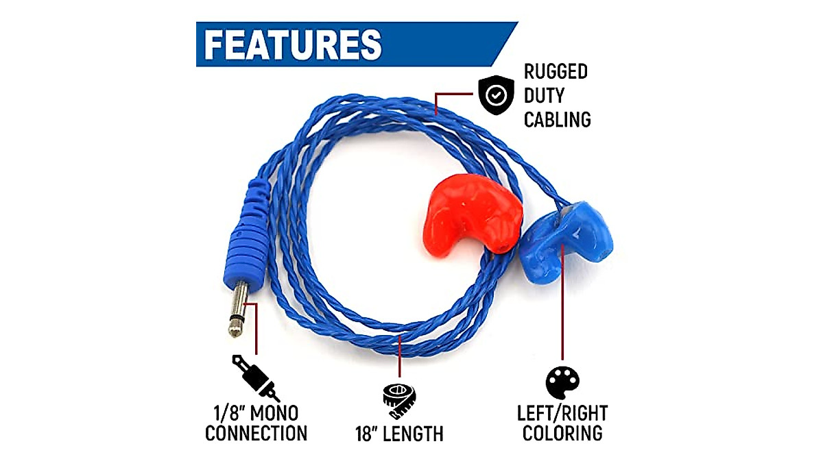 Rugged Challenger Ear Mold Speakers for Racing Radios - Clear Audio