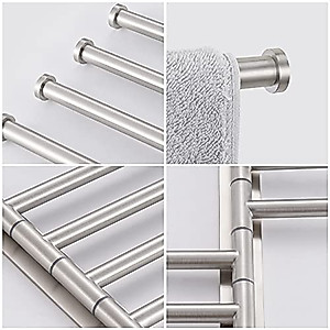 KES Swivel Towel Bar 19.5" 4-Arm Extra Long, Swing Out Towel Rack for Bathroom Wall, Hand Towel Holder for Multiple Towels, SUS304 Stainless Steel Brushed Finish, A2103S4L50-2