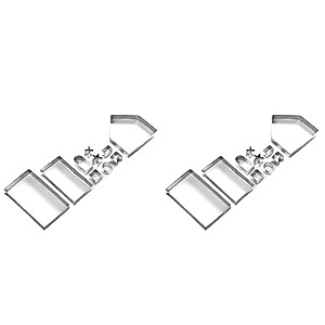 Hemoton 20 Pcs Christmas Baking Cutters Gingerbread House Cookie Cutter Chocolate House Cutter Stainless Steel Cookie Cutter Cookie Molds Christmas Cake Mould Small Cake Mold 3d