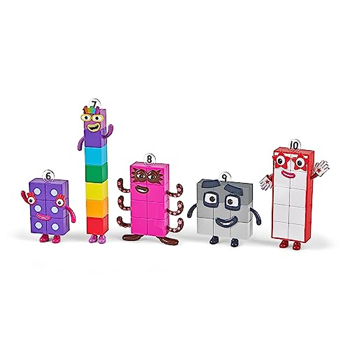 Learning Resources Numberblocks Friends Six to Ten, Play Figures, Official Collectible Figures for Kids Aged 3 and Up