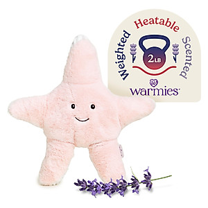 warmies Microwavable & Weighted Stuffed Animals, Starfish - Heated Stuffed Animal Plushie for Warmth & Comfort - Cute Soft Plush Toys for Adults & Children (Boys, Girls, Babies & Toddlers)