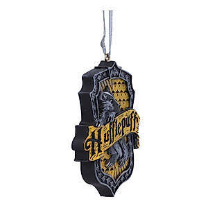 Nemesis Now Harry Potter Hufflepuff Crest Hanging Ornament, Yellow, 8cm