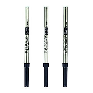 Cross Gel Rollerball Pen Refill (Black/Slim, 3-Pack) Bundle (3 Items)