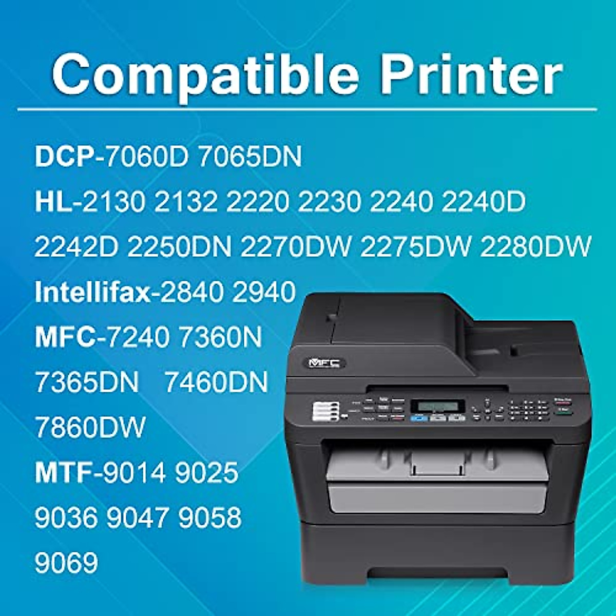 Compatible Toner Cartridge and Drum Unit Replacement for Brother TN450 TN420 TN-420 DR420 DR450 DR-450 (Black, 1 Drum+1 Toner)