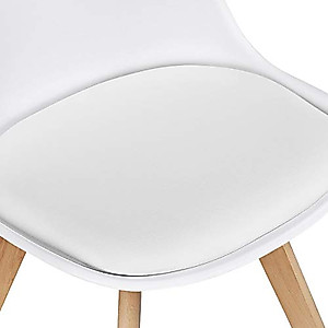 Yaheetech Dining Chairs DSW Chair Shell Lounge Plastic Side Chair Modern Mid Century Dining Room Living Room Bedroom Kitchen Chairs Accent Chair White,8Pcs
