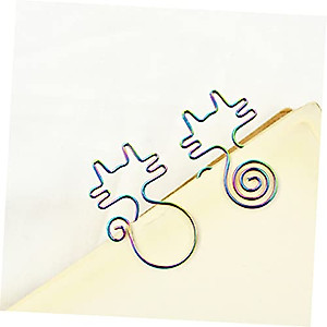 STOBOK 8pcs Organizing Fasten Stationery Files Elephant Page Bookmark Kids Supplies Creative Clamp Photo Cartoon Memo Wire Clips Books Binder Cat Cute Metal Paper Shape Clip Office Push